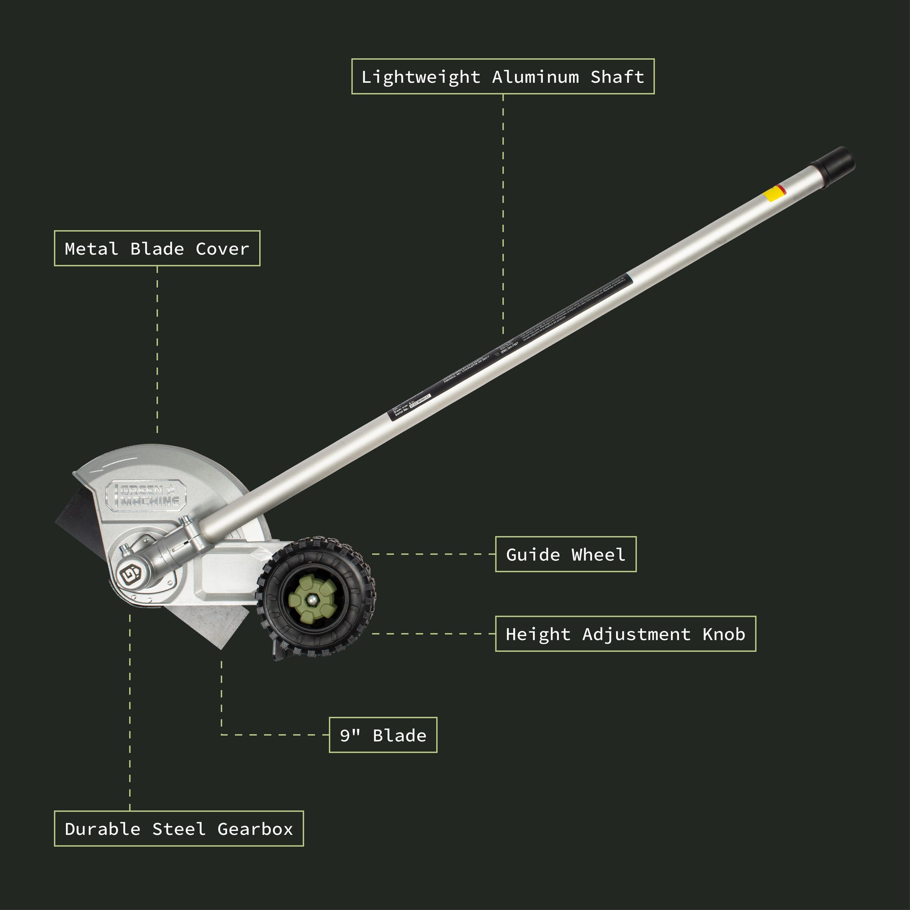 62V Multi-Tool 9" Edger Attachment – Green Machine USA