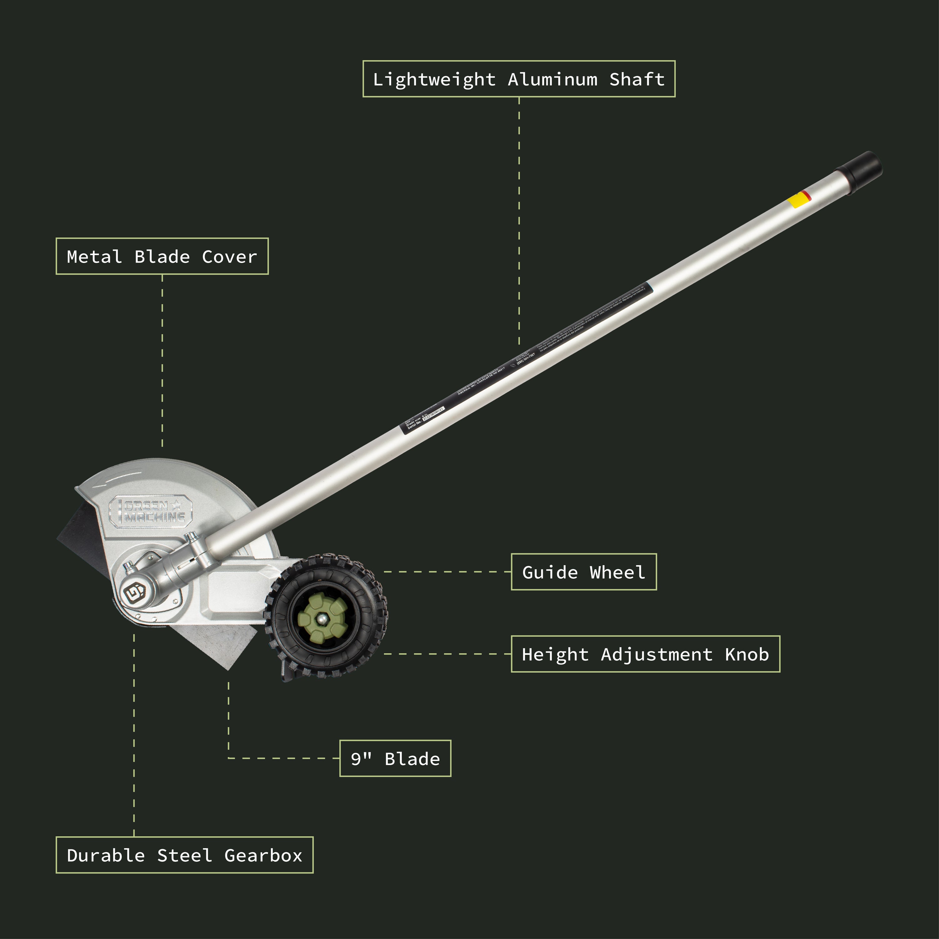 62V Multi-Tool 9" Edger Attachment – Green Machine USA
