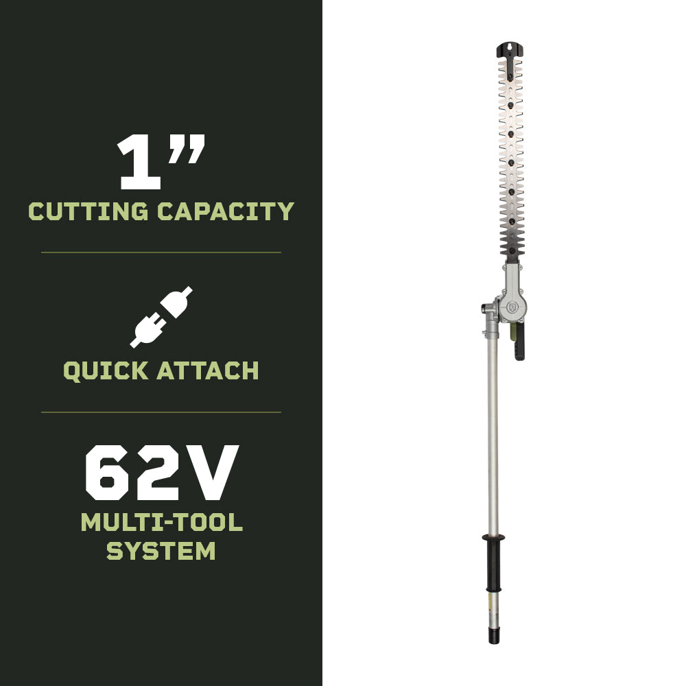 62V Multi-Tool 20" Hedge Trimmer Attachment – Green Machine USA