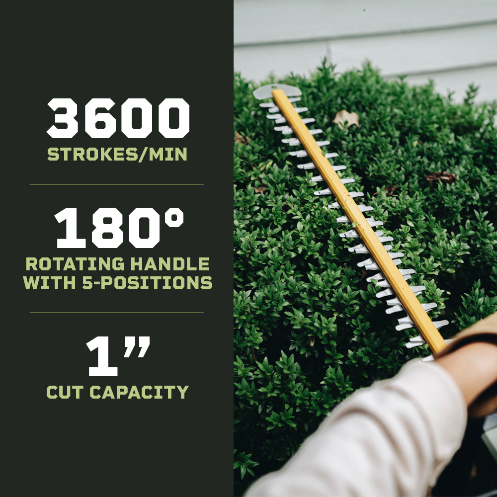 62V Cordless 25" Hedge Trimmer - Tool Only – Green Machine USA