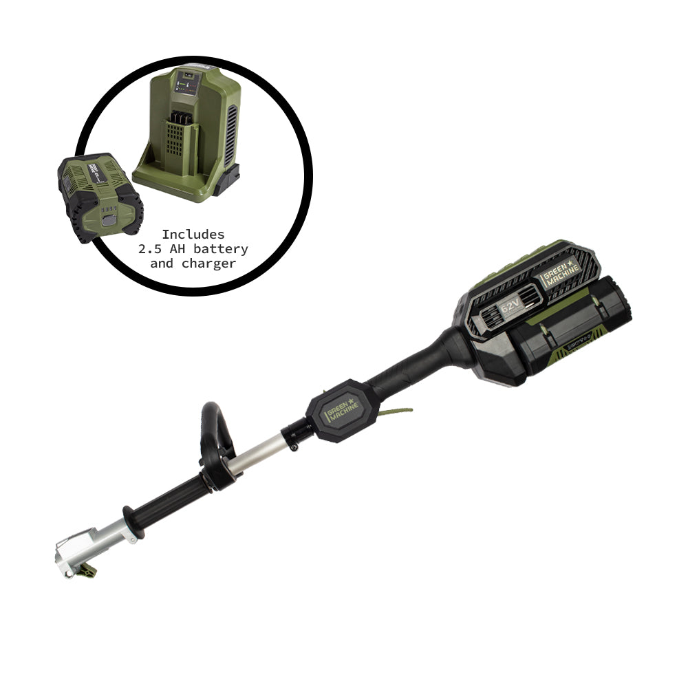 62V Multi-Tool Power Head with 2.5 Ah Battery – Green Machine USA