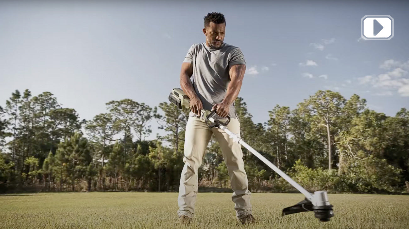 62V Cordless String Trimmer 16" Cut Path with 2.5 Ah Battery and Charg ...