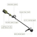 62V Cordless String Trimmer Carbon Fiber Shaft 16" Cut Path with 2.5 A ...